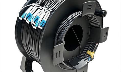 Armored Om3 Tactical Fiber Optical Cable Drum Reel Mpo 24 Lc
