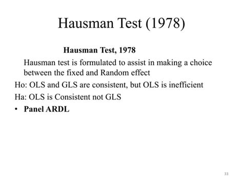 Time Series And Panel Data In Econometrics Ppt