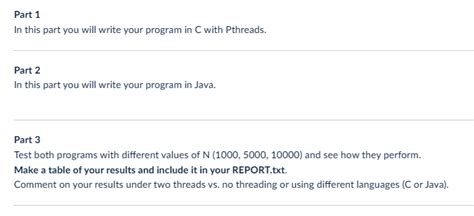 Solved Part In This Part You Will Write Your Program In C Chegg Com