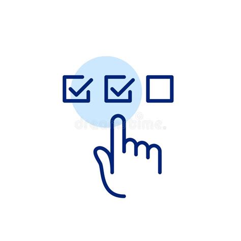 Tapping At Checkbox With A Finger Ticking Off Boxes Success Tapping At Checkbox With A Finger Ticking Off Boxes Success