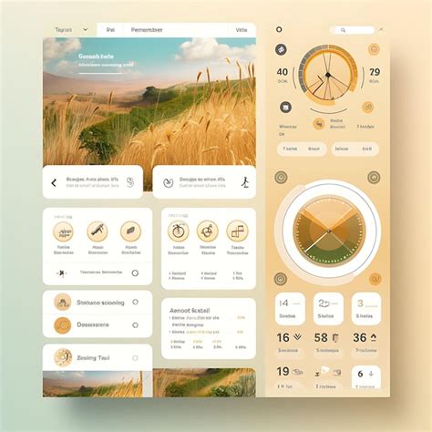 Premium AI Image Mobile App Design Of Agriculture Crop Monitoring App Design Natural Theme
