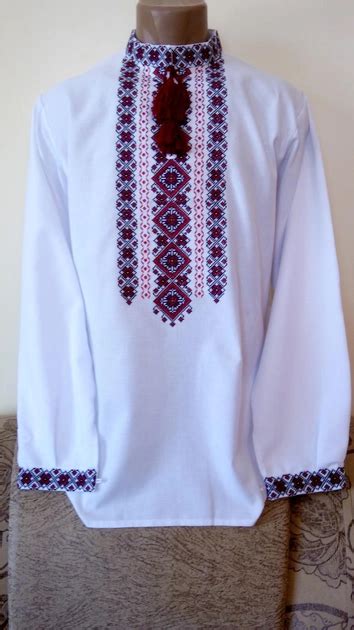 Чоловіча вишиванкаМолодіжна з червоним 48 Брендовая одежда Rozetka