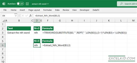 How To Extract The Nth Word From A Text String Excel Bootcamp