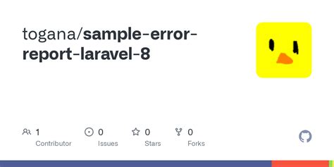 Github Toganasample Error Report Laravel 8