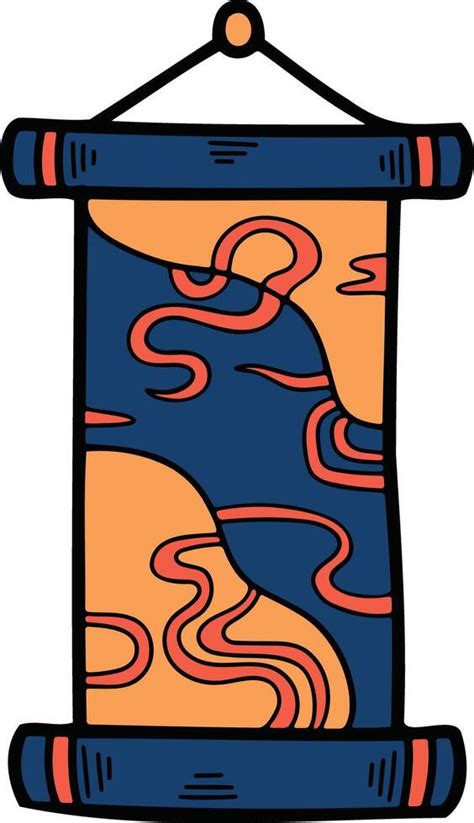 Illustration Of Scroll Sign Hand Drawn In Chinese Style 45594889 Vector Art At Vecteezy