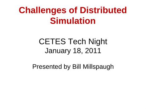 pdf challenges of distributed simulation dokumen tips