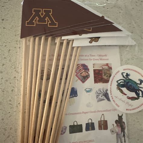 Dozen College Bound Flag Cupcake Toppers Custom Pennant Graduation Sign Cake Flags University