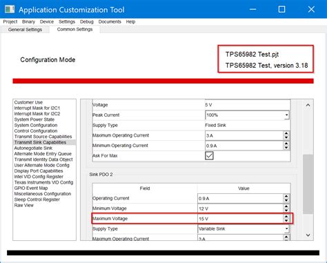Tps65982 Not Save Maximum Voltage In Variable Sink Pdo Interface Forum Interface Ti E2e
