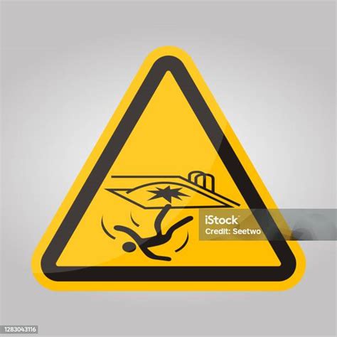백색 배경에서 격리된 가을 위험 기호 기호 벡터 일러스트레이션 계단에 대한 스톡 벡터 아트 및 기타 이미지 계단 높은 곳 금지됨 Istock