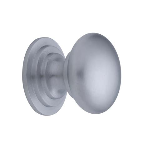 Fingertip Design Victorian Cupboard Knob Satin Chrome 32mm Screwfix