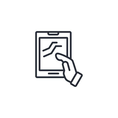 Tablet Phone Icon Editable Stroke Linear Style Sign For Use Web Design Logo Symbol