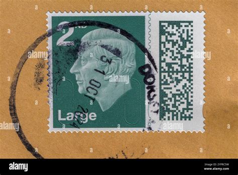 Green 2nd Class Stamp Large Second Class Stamp With King Charles Iii