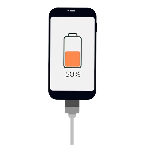 Premium Vector Smartphone With Battery Level Indicator And Usb