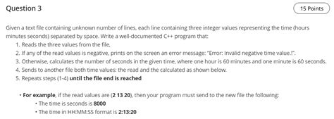solved question 3 15 points given a text file containing