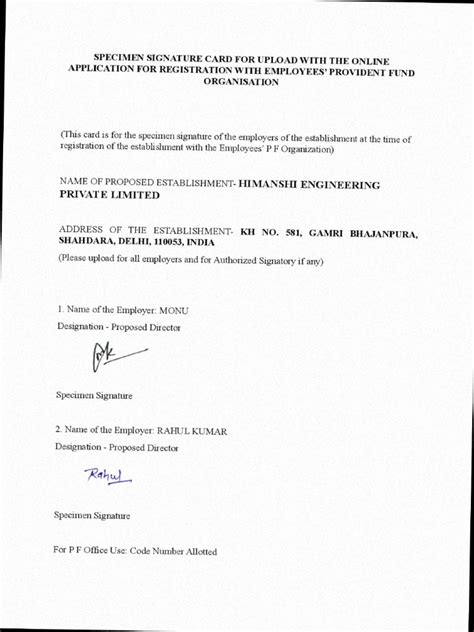 Specimen Signature Card Pdf