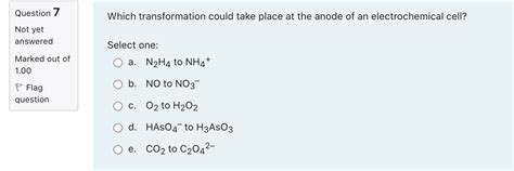 Solved Question 6 Not Yet Answered Select The Correct Cell