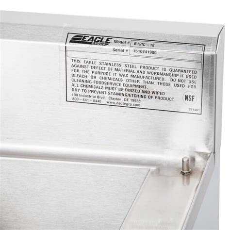 Eagle Group B12ic 18 20 X 12 Underbar Ice Chest 14 Lb