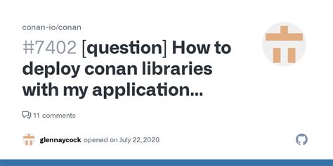 Question How To Deploy Conan Libraries With My Application Using