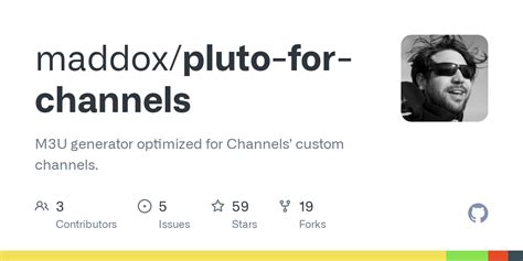 GitHub Maddox Pluto For Channels M3U Generator Optimized For Channels Custom Channels