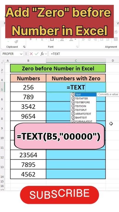 Exceltrick😱add Zero Before Number In Excelexcelexceltipsexcelshorts
