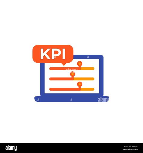 KPI Business Indicator Icon On White Stock Vector Image Art Alamy