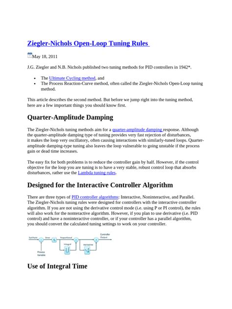 Ziegler Open Loop Pdf Applied Mathematics