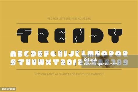 현대 양식에 일치 시키는 글꼴벡터 최소한의 멤피스 디자인 유행 영어 알파벳크리에이 티브 라틴어 문자와 숫자 컴퓨터 글자에 대한 스톡 벡터 아트 및 기타 이미지 Istock