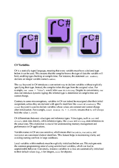 Notes Chapter Variables And More C Variables C Is A Statically Typed Language Meaning