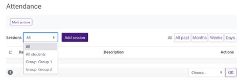 Moodle Activities And Resources Adding And Editing Attendance Sessions