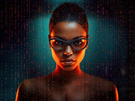 premium ai image female coder amidst language model dynamic