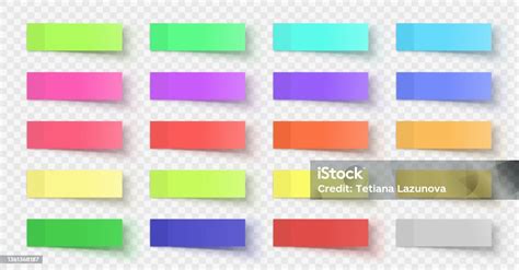 사실적인 스티커 종이 게시물 노트 컬러 스티커 태그 그림자가 있는 접착제 메모 줄무늬 문서 벡터 집합에 대한 Office 테이프 북마크 긴급 개념에 대한 스톡 벡터 아트 및
