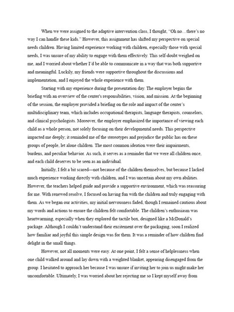 Self Reflection Report Pdf Nonverbal Communication Cognition