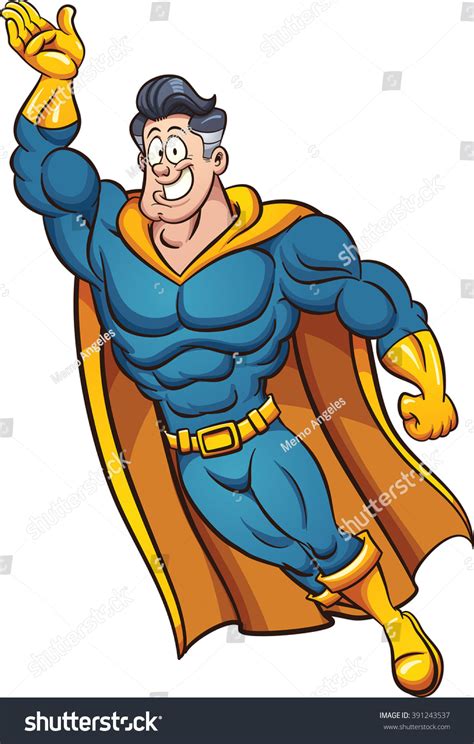 슈퍼히어로 비행 단순 그라디언트가 있는 벡터 스톡 벡터로열티 프리 391243537 Shutterstock