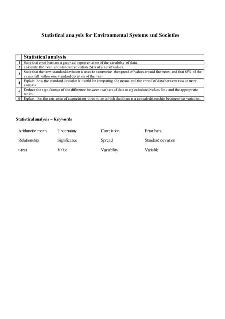 Statistics For Ess Docx