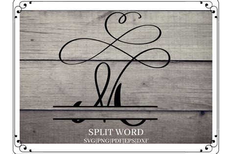 Letter M Split Monogram Svg Instant Download
