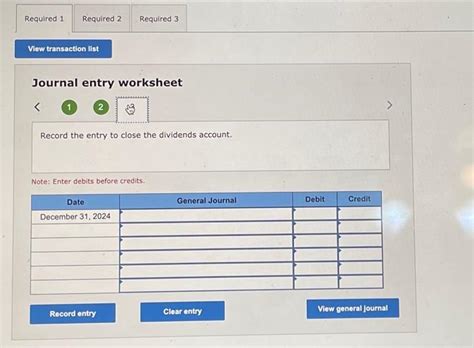 Solved Required 1 Prepare The Necessary Closing Entries