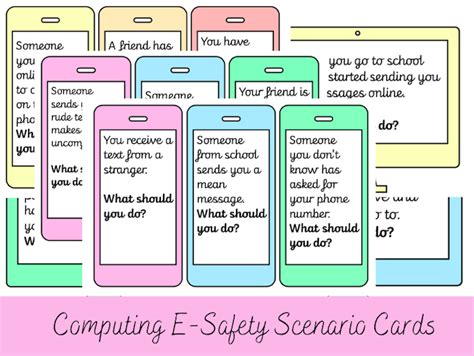 Computing E Safety Scenario Cards Teaching Resources