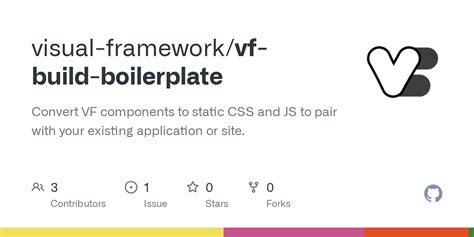 Github Visual Frameworkvf Build Boilerplate Convert Vf Components