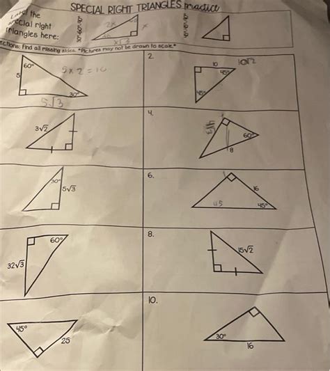 solved the labe clal right triangles here ctions find all