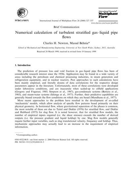 PDF Numerical Calculation Of Turbulent Stratified Gasliquid Pipe Flows DOKUMEN TIPS