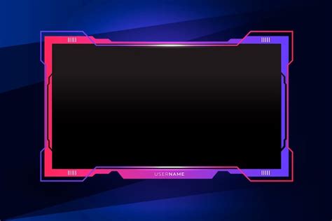 Premium Vector Purple And Blue Border For The Game