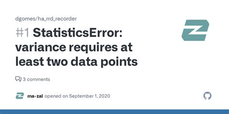 Statisticserror Variance Requires At Least Two Data Points · Issue 1 · Dgomesharrdrecorder