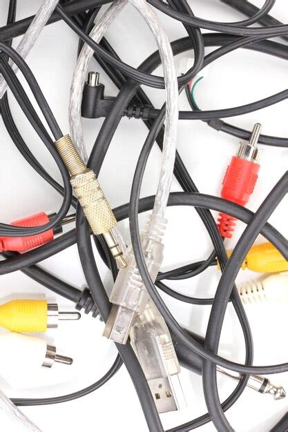 Premium Photo Many Connection Wires Isolated On White