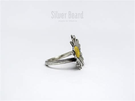 Кольцо Ромашка | Silver Beard