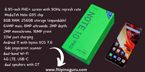 Infinix Note 10 Pro Price Philippines FilipinoGuru