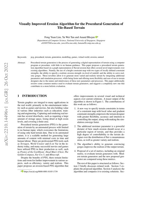 Pdf Visually Improved Erosion Algorithm For The Procedural Generation