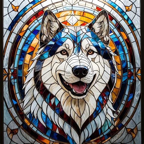 Colorful Stained Glass Wolf Art Free Download Ai Scribbles