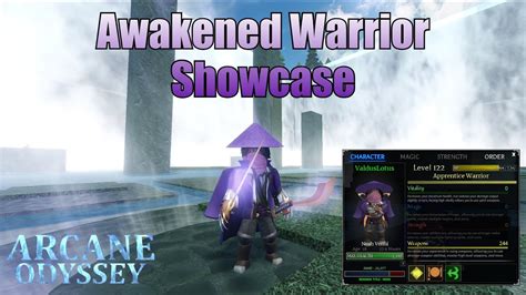Arcane Odyssey Awakened Warrior Showcase Youtube