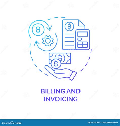 Billing And Invoicing Blue Gradient Concept Icon Stock Vector Illustration Of Freelance