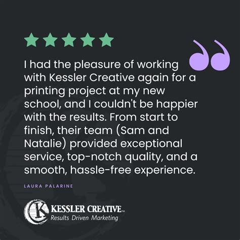 Kesslercreative Printingservices Clienttestimonial Qualityprinting Kessler Creative